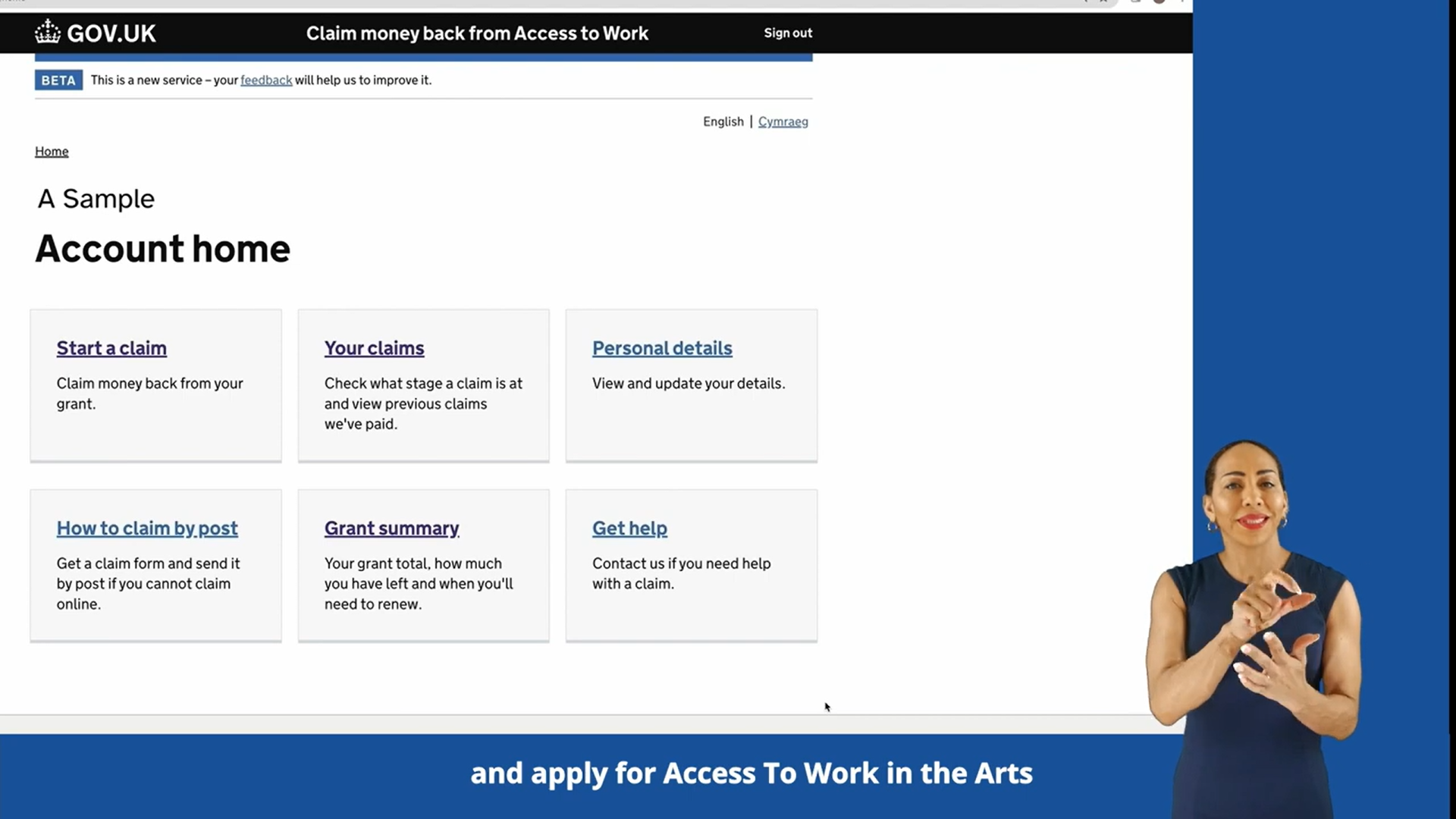 Access to Work Online Claims Video - Disability Arts Online